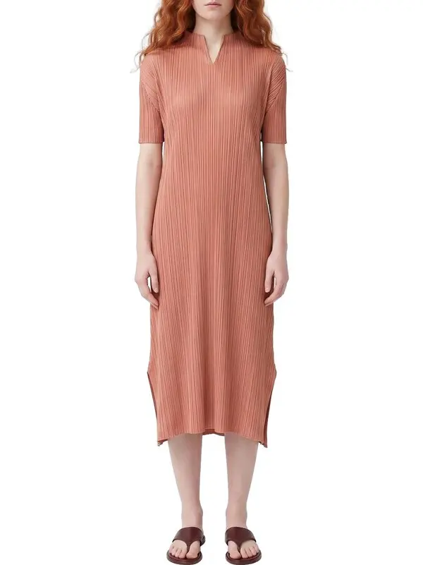 Issey Miyake Midi Dress - Brown