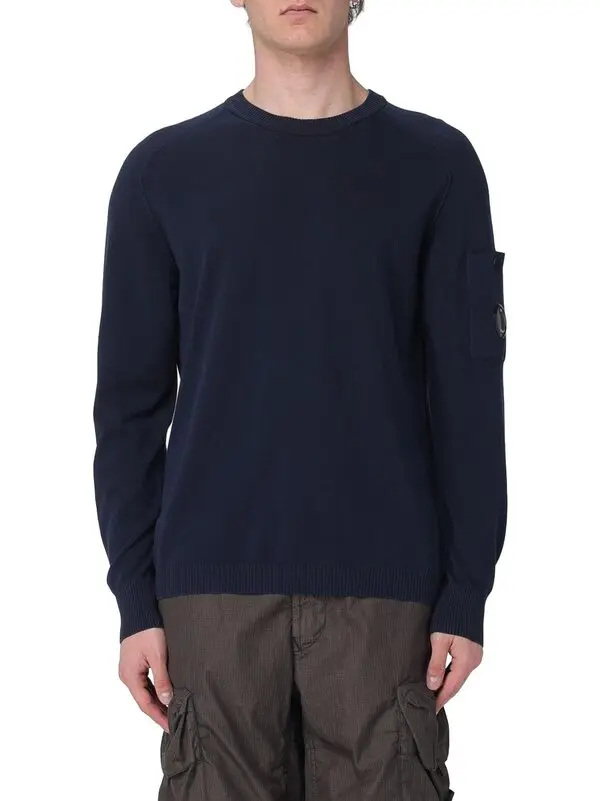 C.P. COMPANY Cotton Crewneck Pullover - Blue