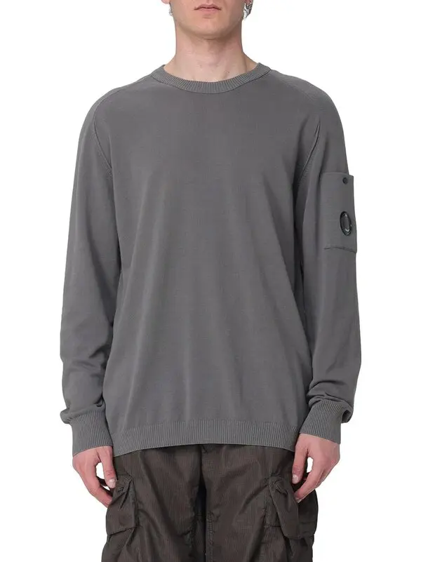 C.P. COMPANY Cotton Crewneck Pullover - Charcoal