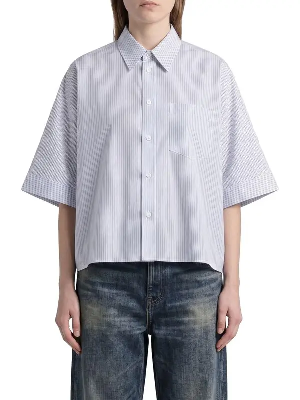 MAISON MARGIELA Striped Cotton Shirt - Grey