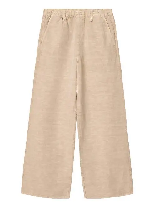 ALLSAINTS Korteen Elasticated Waist Lyocell And Linen Trousers - Sand Brown