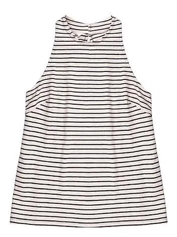 RO&ZO Striped Halter-neck Cotton Top - Black