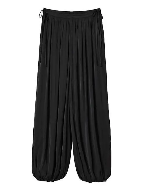 ALLSAINTS Eshe Balloon-leg Satin Trousers - Black