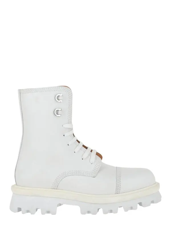 FERRAGAMO Faraway Combat Boots - White