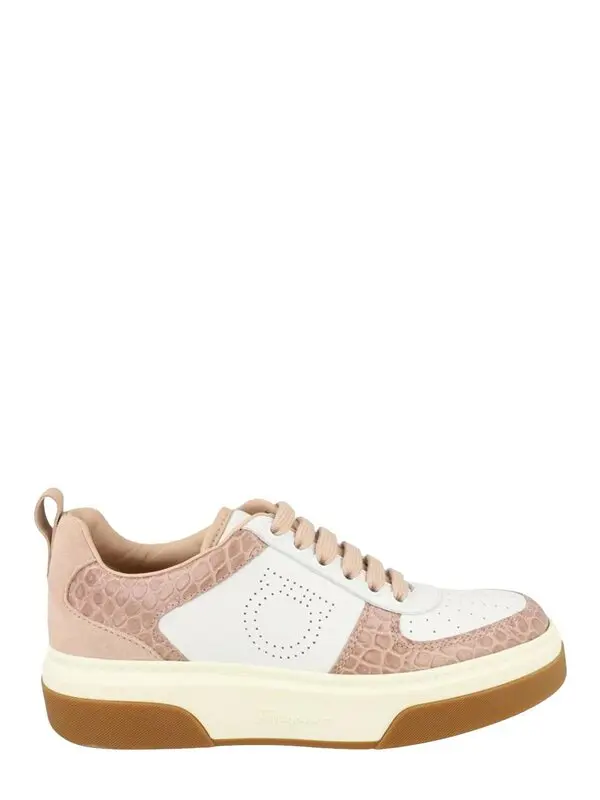 FERRAGAMO Cassina Low Leather Sneaker - Tan