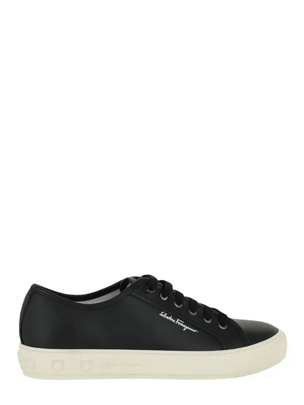 FERRAGAMO Borg Divise Low-top Sneakers - Black