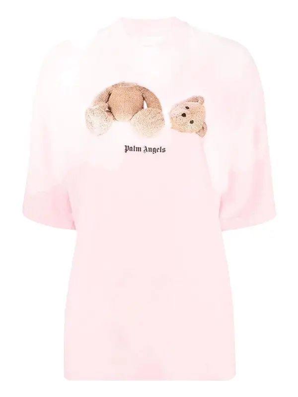 Palm Angels Bear" Graphic T-shirt - Pink