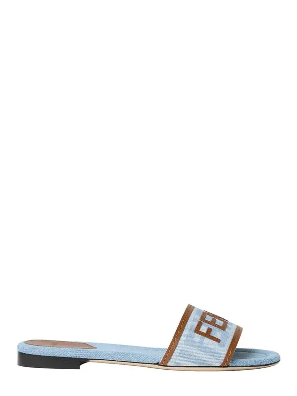 Fendi Slides - Light Blue