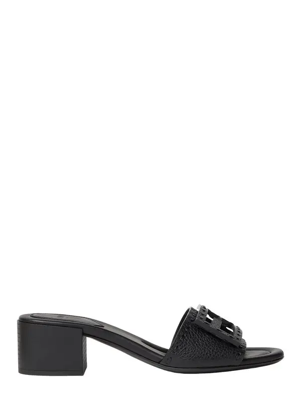 Fendi Baguette Slides - Black