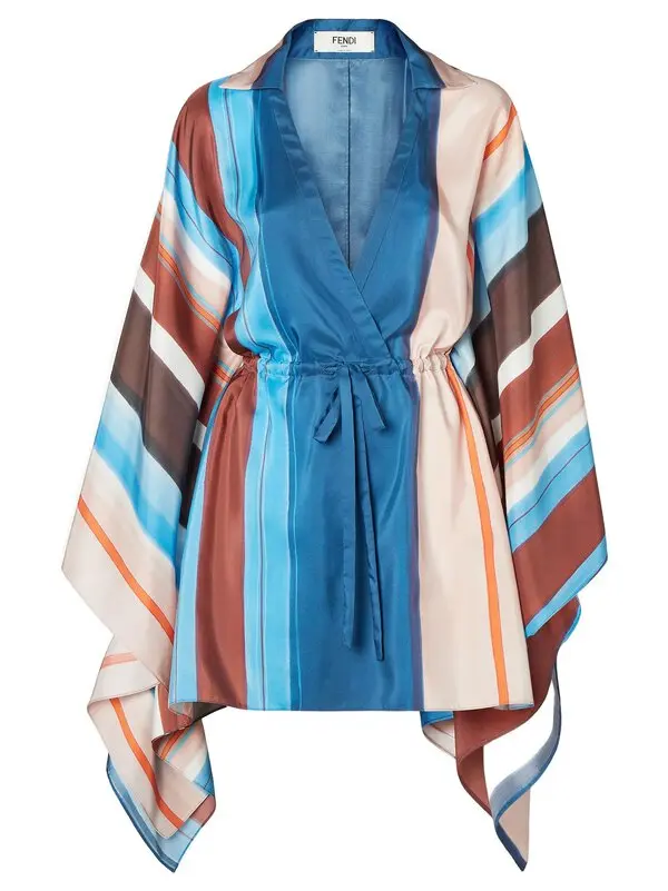 Fendi Silk Kaftan Dress - Multicolour
