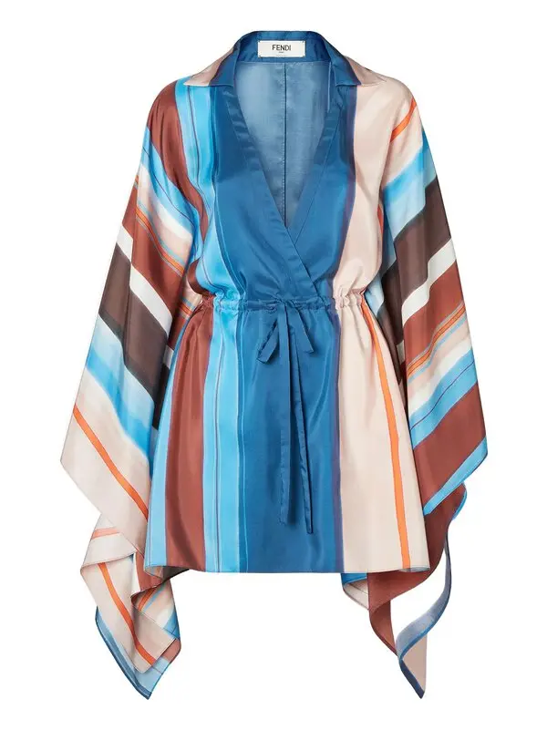 Fendi Silk Kaftan Dress - Multicolour