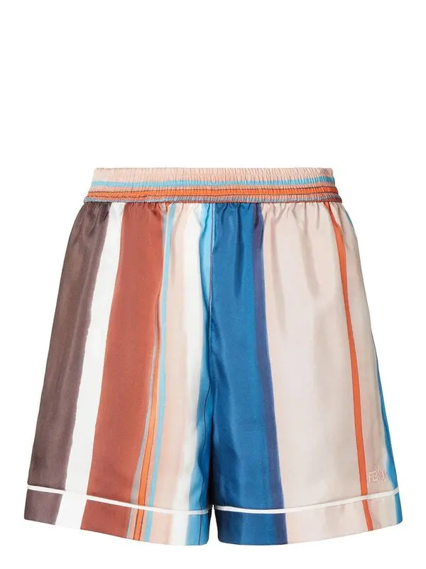 Fendi Silk Shorts - Multicolour