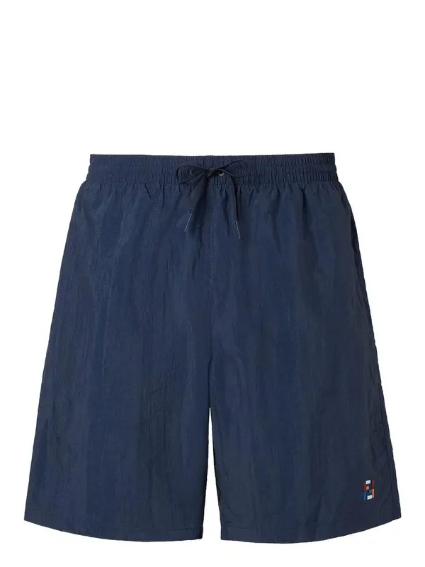 Fendi Selleria Ff Logo Swim Shorts - Blue