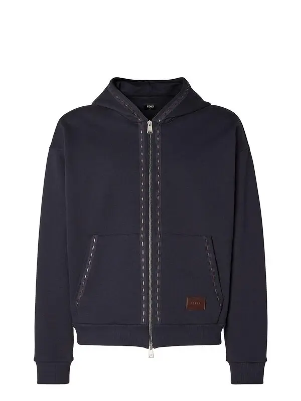 Fendi Long Sleeve Hooded Sweatshirt - Blue