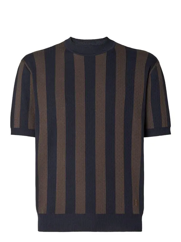Fendi Pequin Stripe Silk & Cotton Jumper - Multicolour