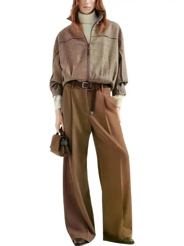 Brunello Cucinelli Cashmere Turtleneck Sweater With Monili - Neutrals