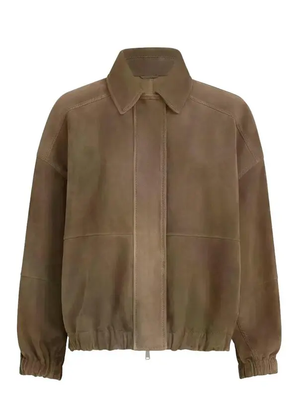 Brunello Cucinelli Couture Suede Zip-up Jacket - Brown