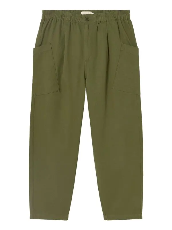 THINKING MU Organic Cotton Wide-leg Trousers - Green