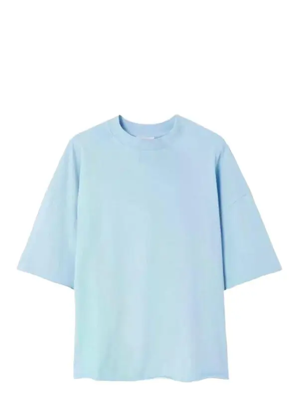 American Vintage Cotton Drop Shoulder T-shirt - Blue