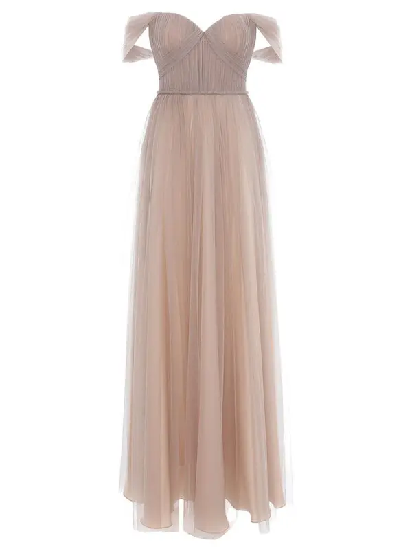 ACOB À PORTER Monica Long Tulle Dress - Grey