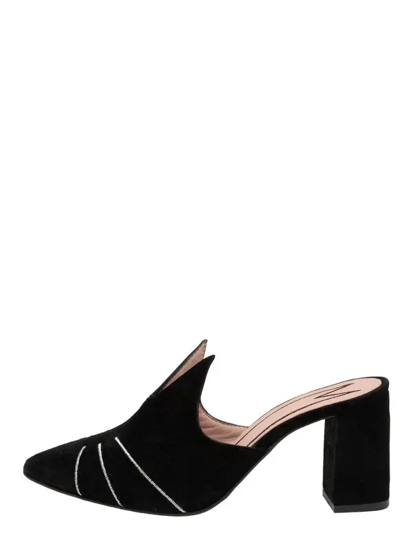 JOCIE JURITZ COLLECTION Sylvie Suede Mules - Black