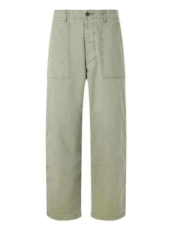 ORSLOW Summer Fatigue Straight-leg Cotton Trousers - Green