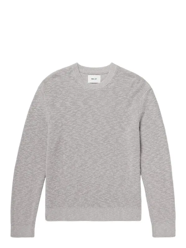 Nn07 Russell Crew 60028 Cotton Sweater - Gray