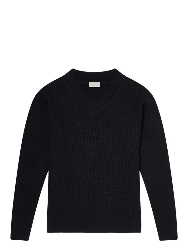John Smedley Carden Recycled-cashmere And Wool-blend Sweater - Black