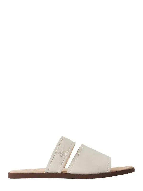 Brunello Cucinelli Suede Slides - Neutrals