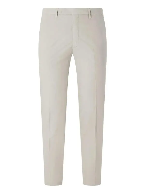 Boglioli Straight-leg Stretch Cotton Blend Trousers - Beige