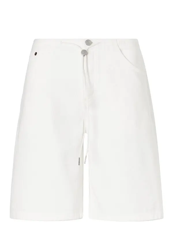 Still Here Low-rise Denim Shorts - White