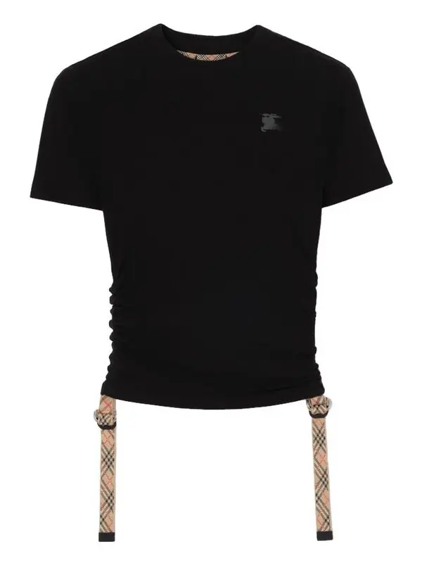 Burberry Ribbed Stretch Modal Cashmere T-shirt - Black