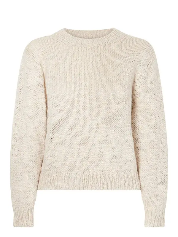 Suzie Kondi Ribbed Cashmere Pullover - Neutrals