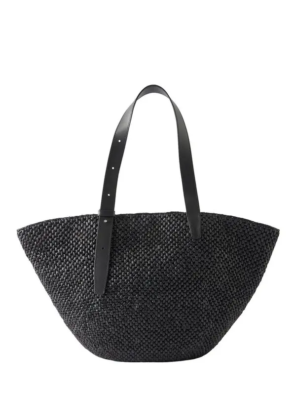 Lié Studio The Bianca Raffia Tote - Black