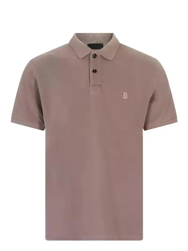 DONDUP Logo-embroidered Piqué Polo Shirt - Brown