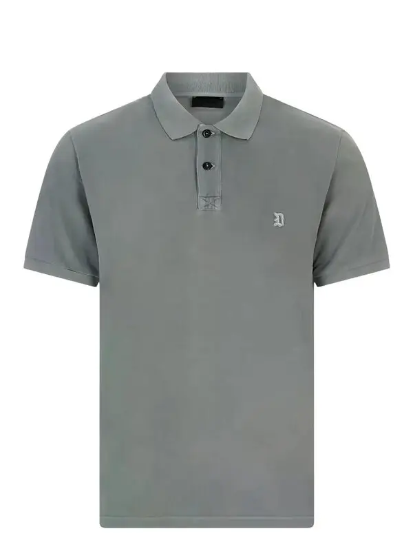 DONDUP Logo-embroidered Polo Shirt - Grey