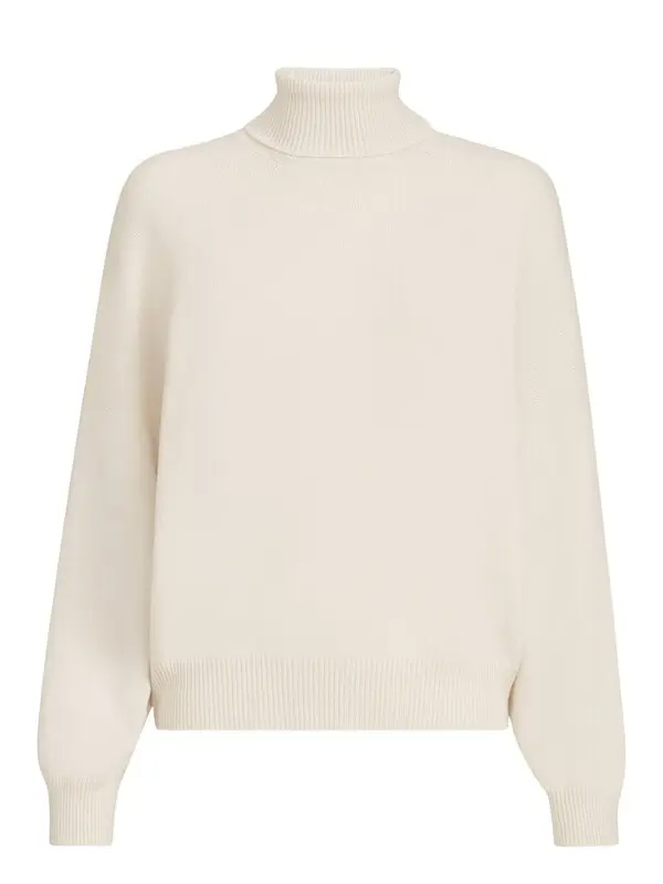 Brunello Cucinelli Cashmere Rollneck Sweater - White