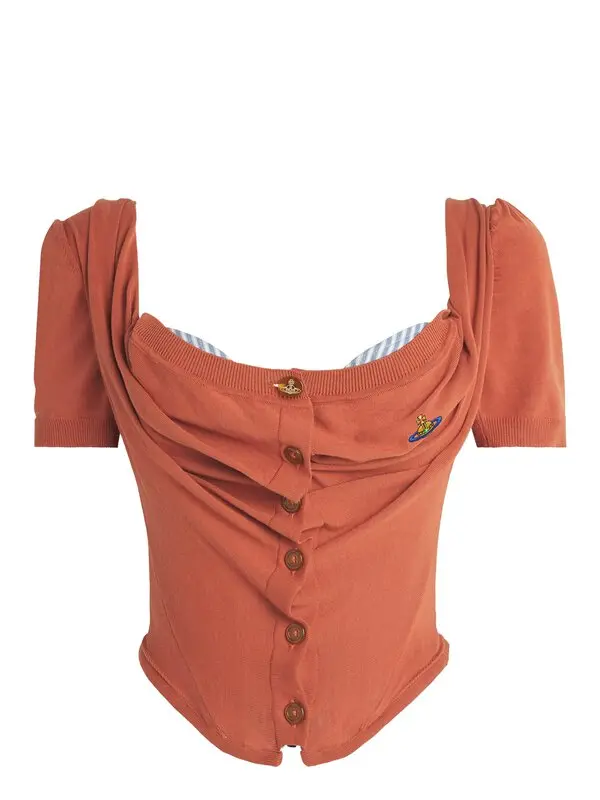 VIVIENNE WESTWOOD Corset Panel Bea Cardigan - Orange