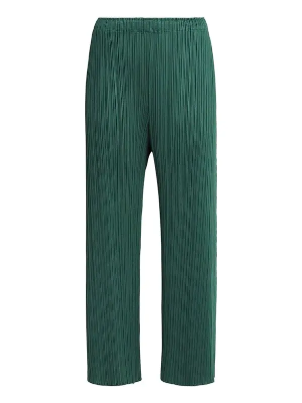 Issey Miyake Cropped Wide-leg Trousers - Green