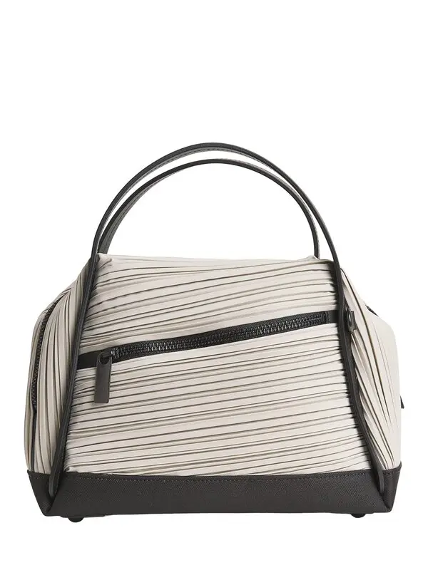 Issey Miyake Bias Pleats Top-handle Bag - Grey