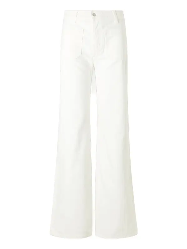 NILI LOTAN Florence High-rise Distressed Flare Jeans - Neutrals