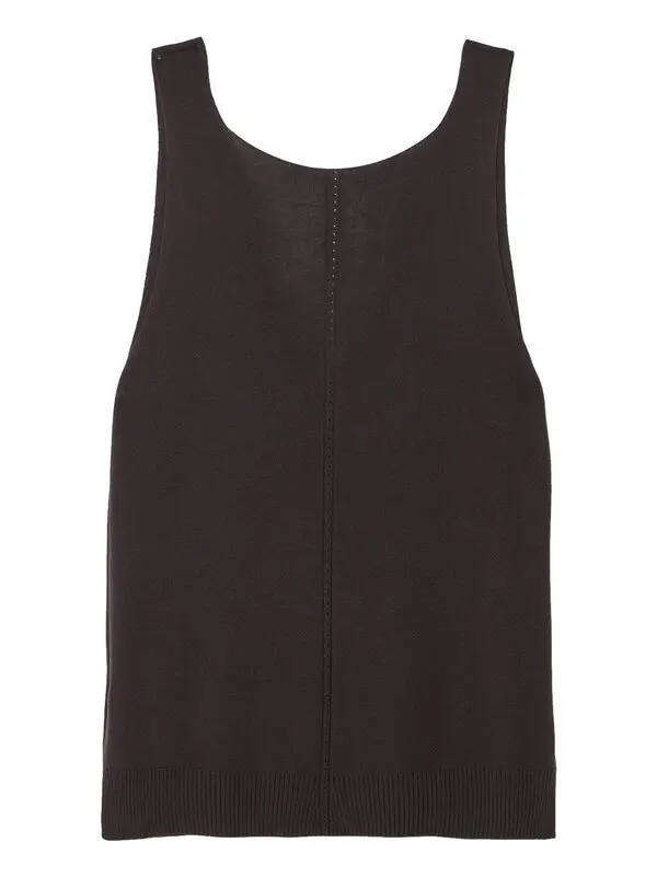JOSEPH Knitted Silk Tank - Brown