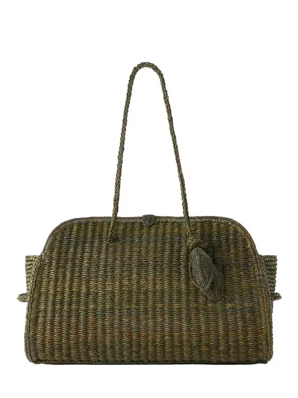 Jacquemus The Turismo Raffia Shoulder Bag - Green