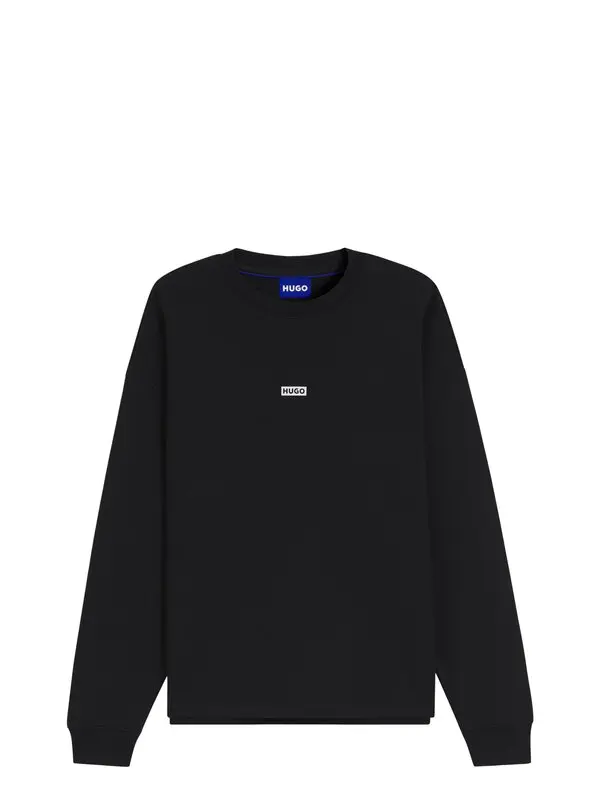 Hugo Cotton Terry Logo Sweatshirt - Black
