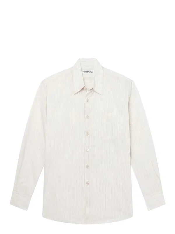 Our Legacy Above Striped Lyocell Shirt - Neutrals