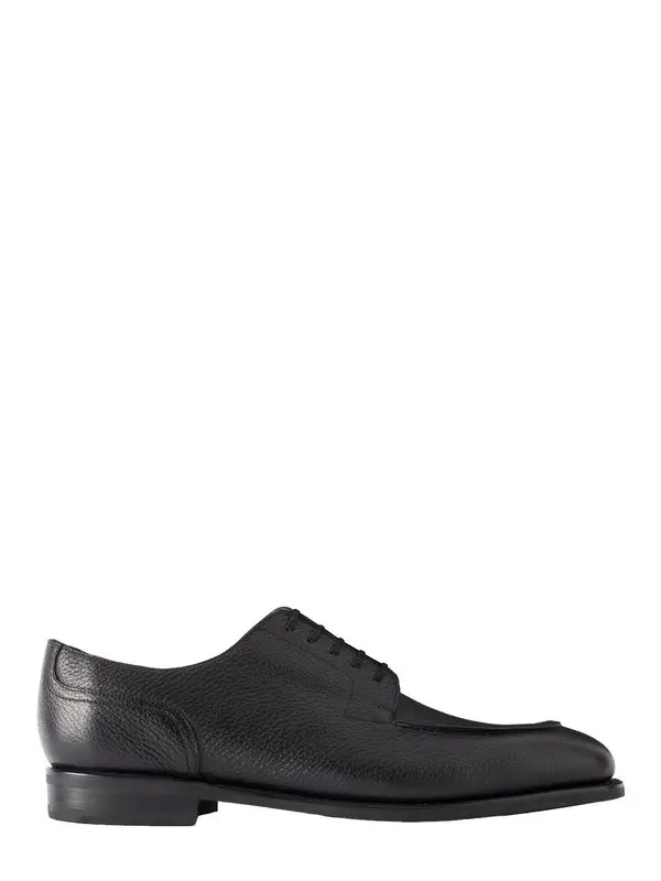 MORJAS The Split Toe Full-grain Leather Derby Shoes - Black