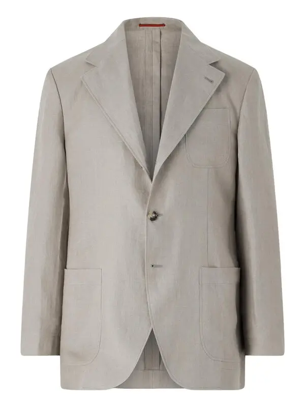 Brunello Cucinelli Linen-twill Suit Jacket - Green