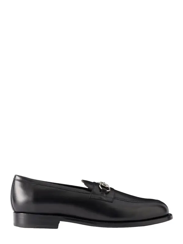 MORJAS The Horsebit Leather Loafers - Black