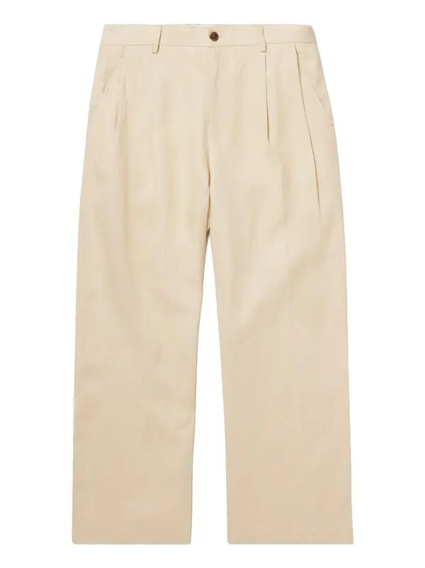 Nn07 Justin 1454 Wide-leg Linen Trousers - Yellow