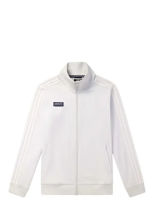 ADIDAS ORIGINALS Backhill Zip-up Cotton-blend Jersey Sweater - Gray